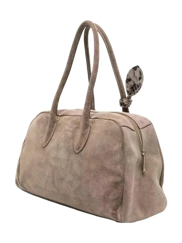 MARC ELLIS Bilbao Bow Cm Leather Tote Bag - Neutrals