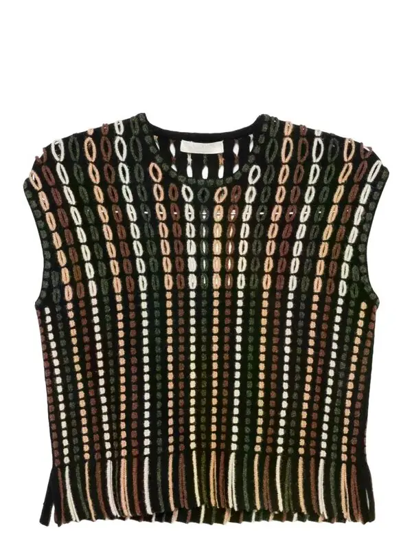 Ulla Johnson Crochet-knit Peplum Top - Black