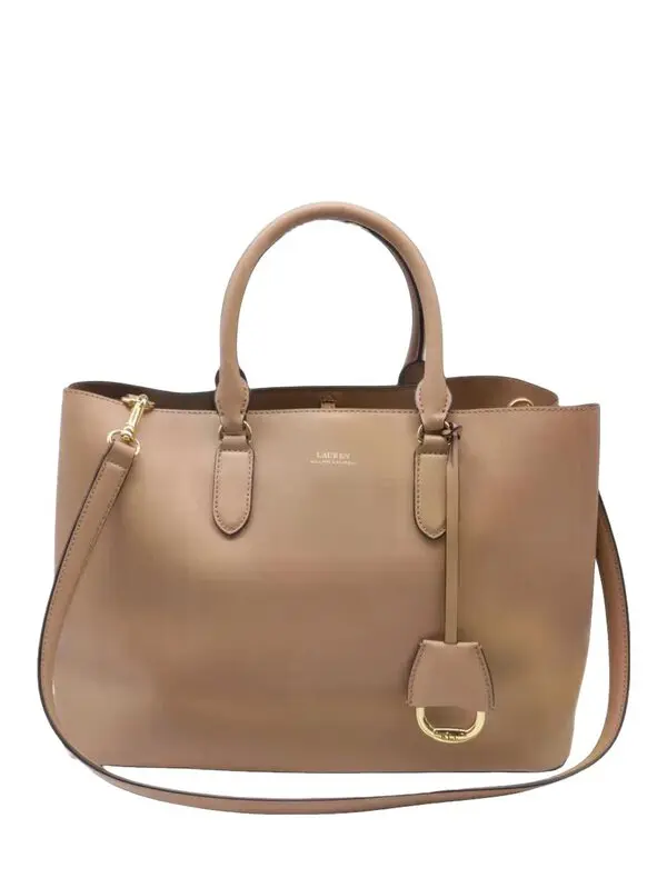 Ralph Lauren Marcy Leather Satchel Bag - Neutrals