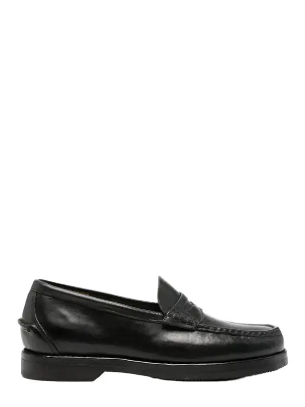 Visvim Fabro-folk Leather Loafers - Black