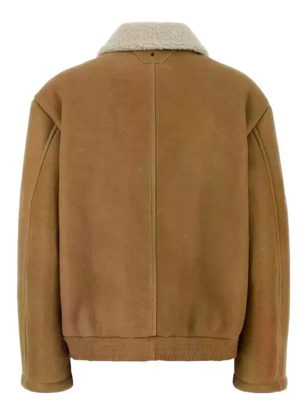 SALVATORE SANTORO Shearling-collar Button-up Jacket - Neutrals