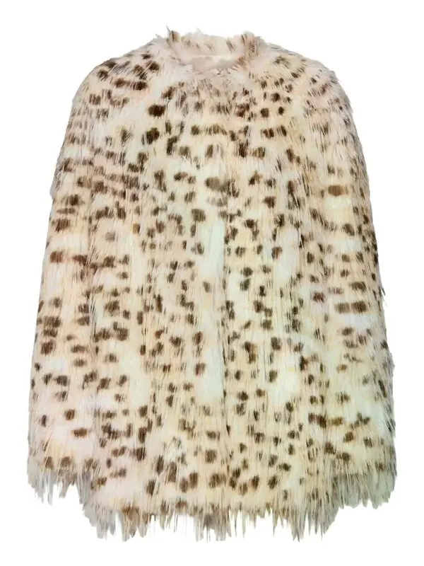 Loulou De Saison Faux-fur Collarless Coat - Neutrals