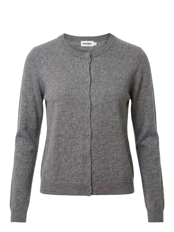 NOTSHY Naline Fine-knit Cashmere Cardigan - Grey