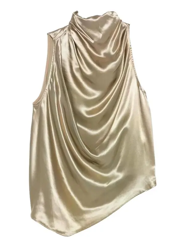 Erika Cavallini Draped High-neck Top - Neutrals