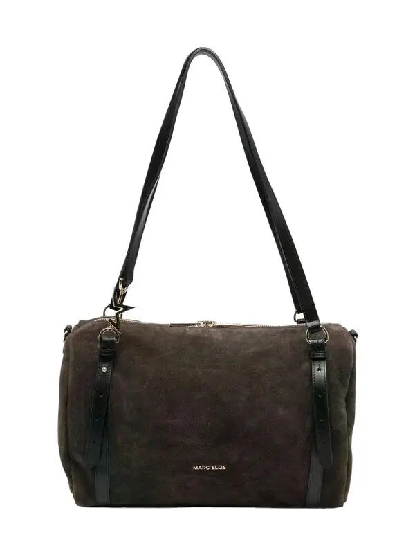 MARC ELLIS Huda Suede Leather Shoulder Bag - Brown