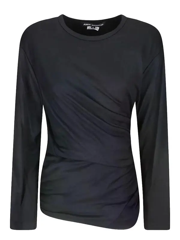 Junya Watanabe Ruched Long-sleeve T-shirt - Black