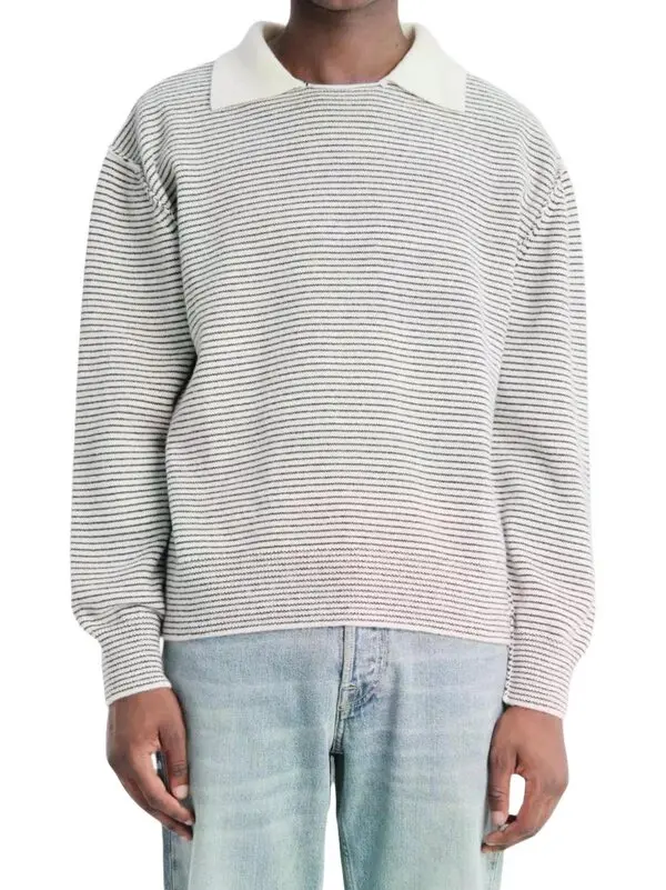 MFPEN Charming Striped Wool Sweatshirt - Neutrals