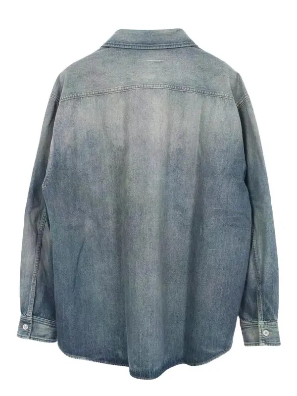 MAISON MARGIELA 2020s Logo-patch Shirt - Blue