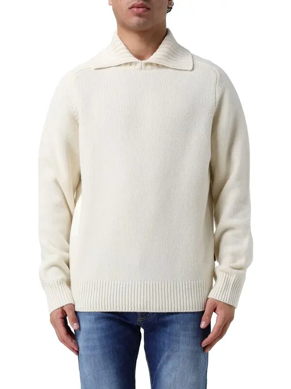 SEBAGO Wool Turtleneck Sweater With Ribbed Collar And Cuffs - Yellow Cream