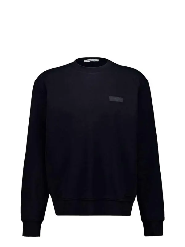 Givenchy Relaxed-fit Cotton Crewneck Sweatshirt With Tonal Logo - Black