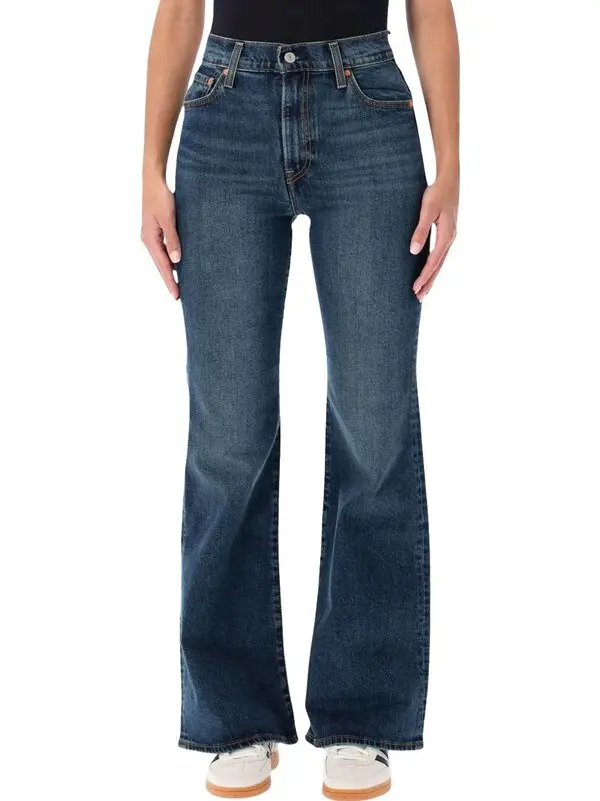LEVI'S Ribcage High-waisted Flared Jeans In Stretch Denim - Blue