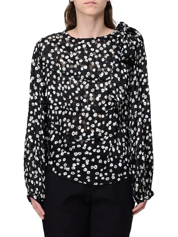 Isabel Marant Étoile Firma Floral Print Silk Blend Blouse With Long Sleeves - Multicolor
