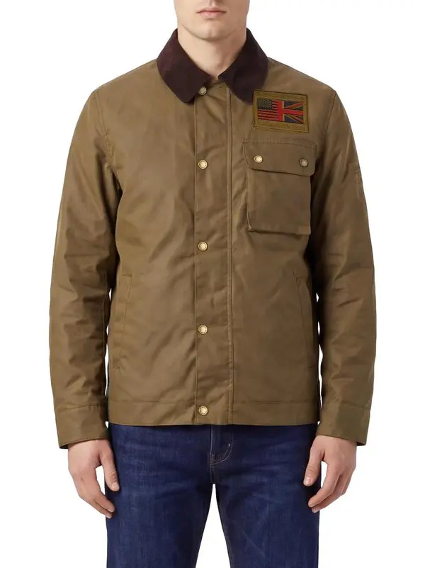 BARBOUR INTERNATIONAL X Steve Mcqueen Waxed Cotton Shirt Jacket - Sand