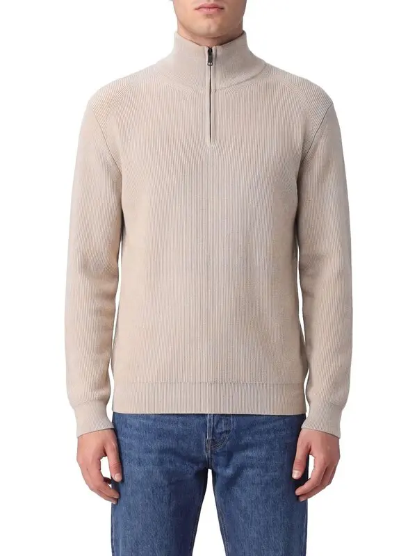 Brioni Half-zip Turtleneck Sweater In Cashmere And Wool Blend - Ivory