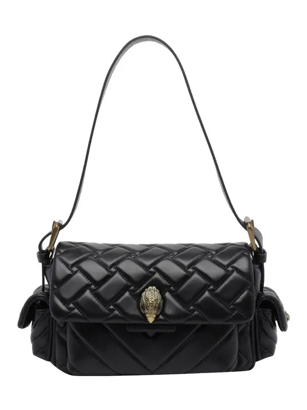 Kurt Geiger Kensington Matelassé Calfskin Shoulder Bag - Black