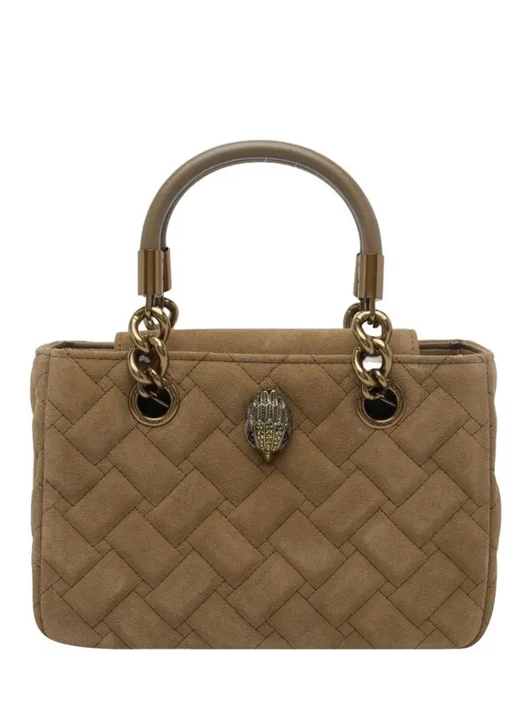 Kurt Geiger Kensington Small Quilted Suede Handbag - Brown