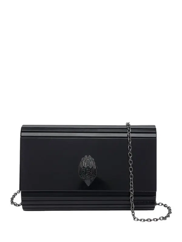 Kurt Geiger Party Eagle Rigid Acrylic Clutch With Removable Strap - Black