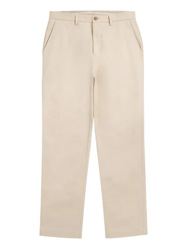 Sunspel Cotton Drill Trousers - Brown