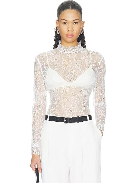 NONCHALANT LABEL Mary Lace Top In . Also - White