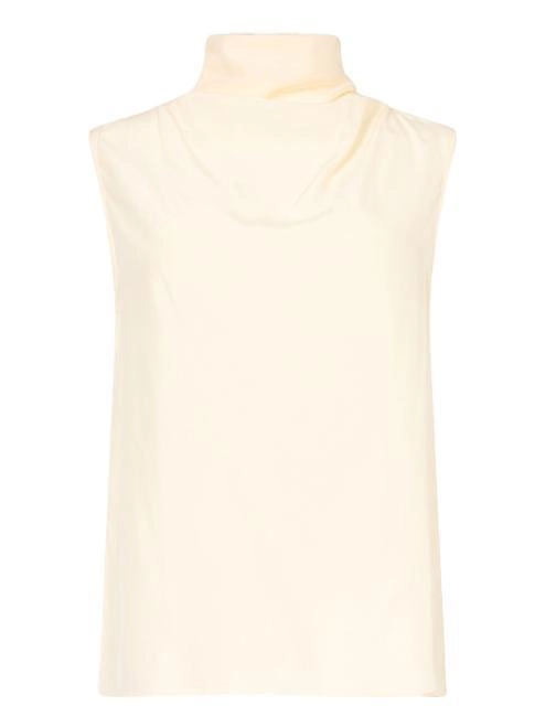 REFORMATION Bobbi Cowl-neck Silk Top - Fior Di Latte