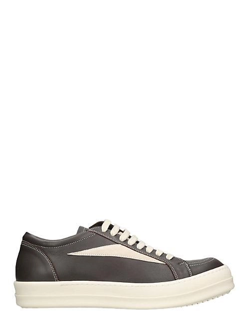 Rick Owens Vintage Leather Trainers - Grey/dark