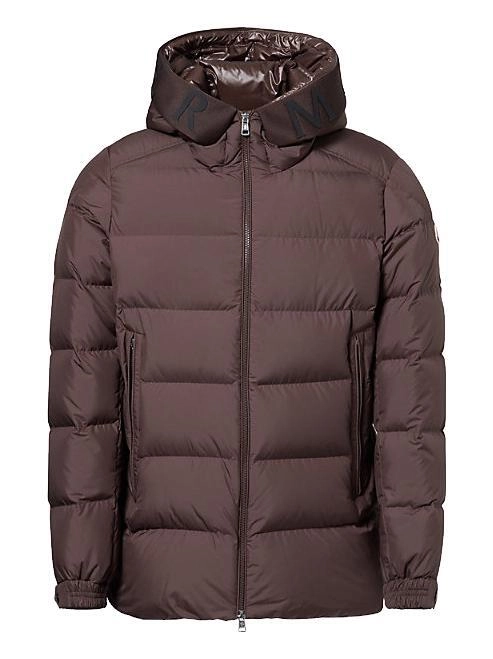 Moncler Orvelle Brande-hood Shell Puffer Jacket - Brown