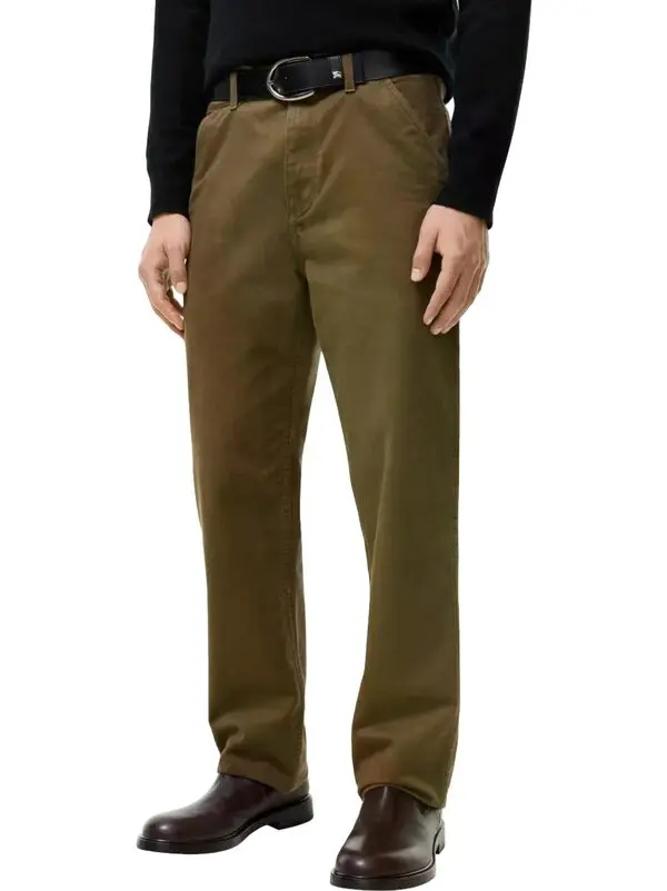 Burberry Cotton Twill Chinos - Green