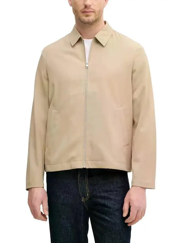 Lindbergh Casuel Zip-up Shirt Jacket - Neutrals