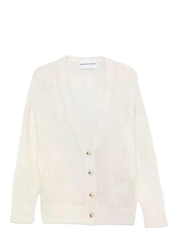 EMERSON RENALDI Chunky-knit V-neck Cardigan - Neutrals