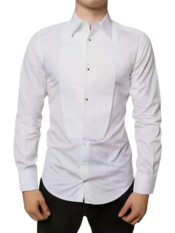 Dolce & Gabbana Plastron Shirt - White