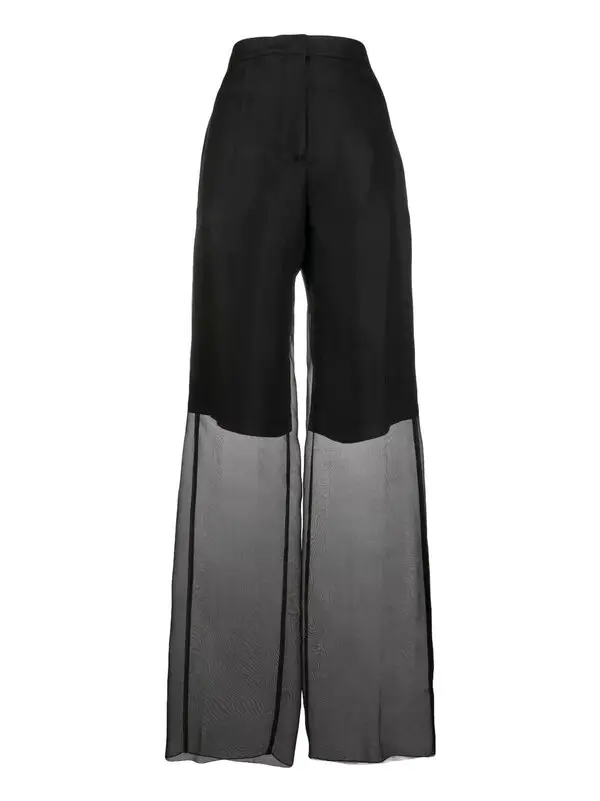 JIL SANDER Sheer Layered Trousers - Black
