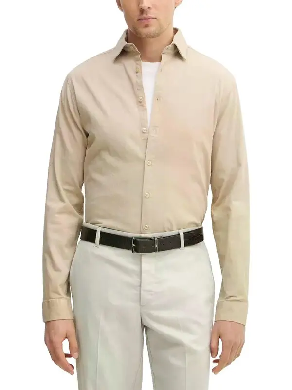 Lindbergh Long-sleeve Button-down Shirt - Neutrals