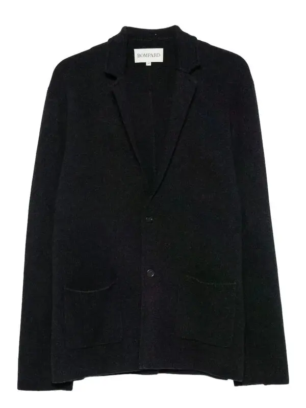 Eric Bompard Piqué-knit Patch-pocket Blazer - Black