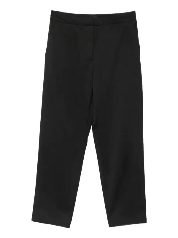 THE FRANKIE SHOP Straight-leg Cropped Trousers - Black