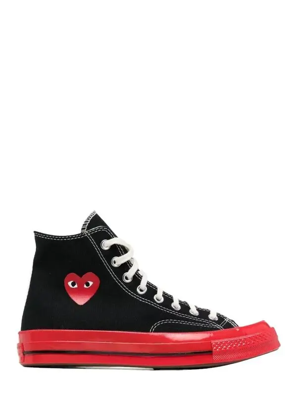 CONVERSE X COMME DES GARONS PLAY Heart-print High-top Sneakers - Black