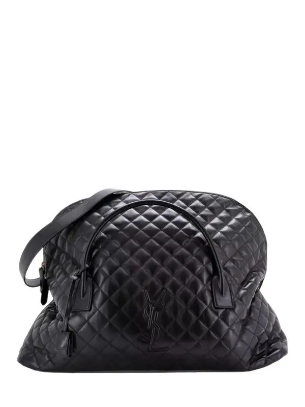 Saint Laurent Es Giant Quilted Leather Travel Bag - Black