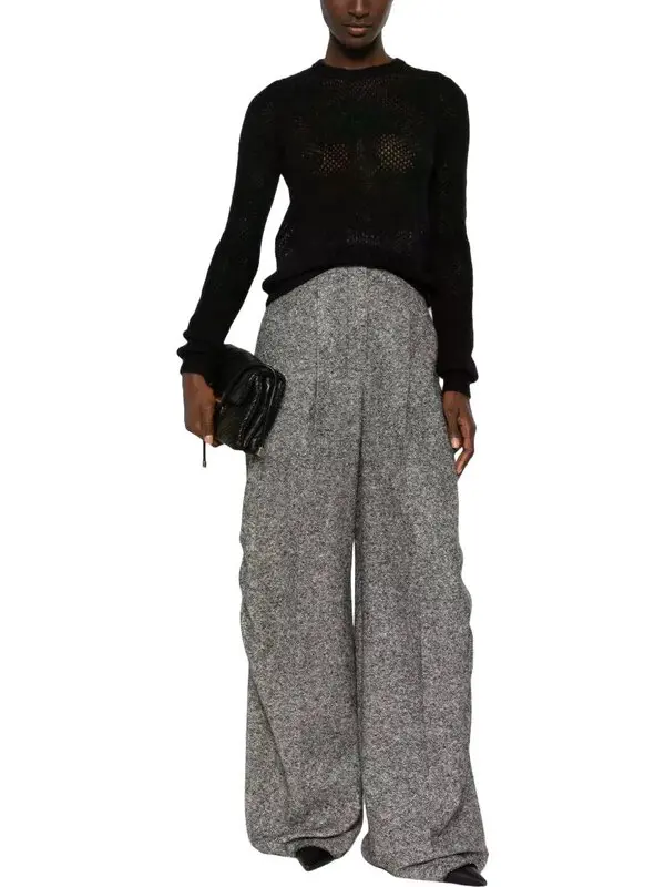 ROBERTO COLLINA Open-knit Sweater - Grey