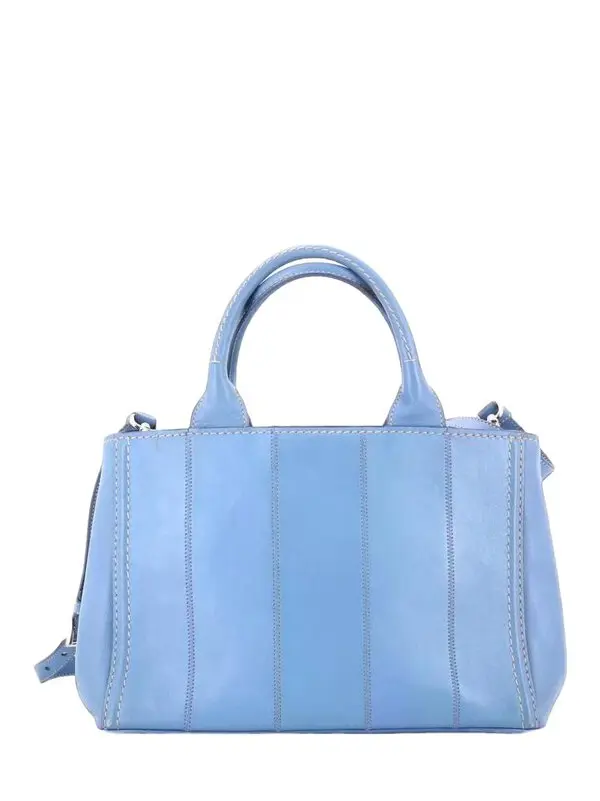 Prada Garden Soft Calf Medium Tote Bag - Blue