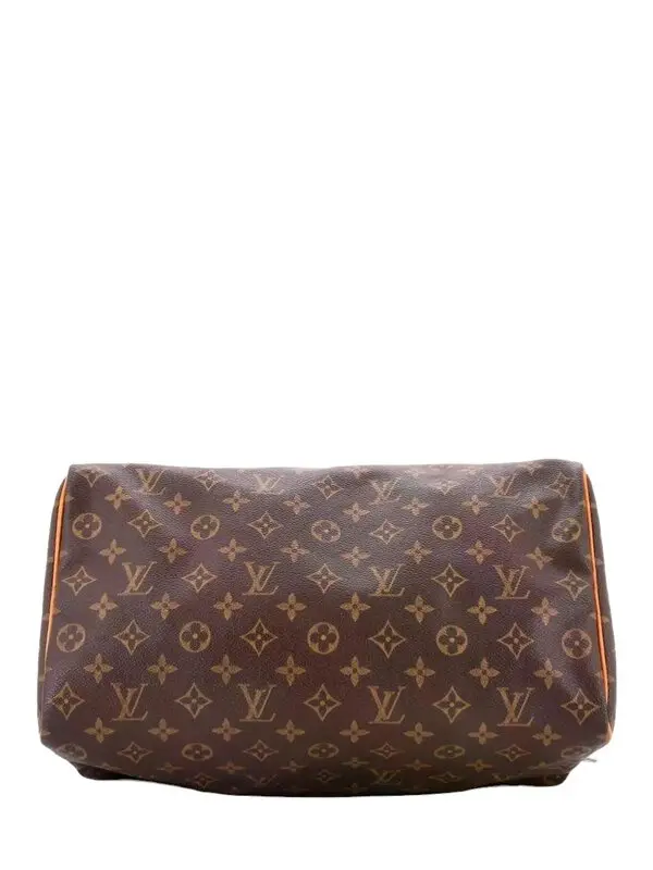 LOUIS VUITTON Speedy Handbag Monogram Canvas 35 Satchel - Brown