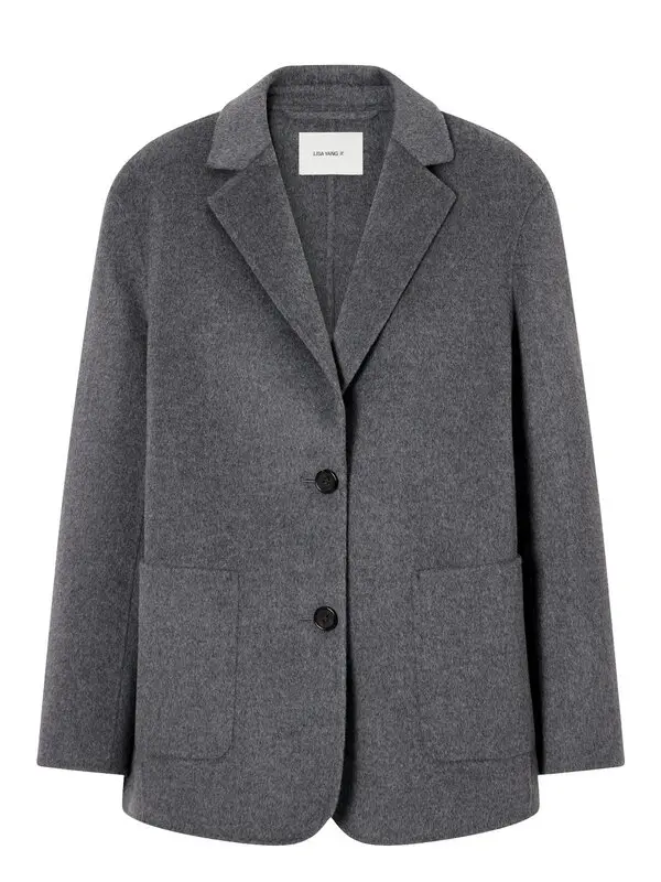 LISA YANG Double-faced Wool And Cashmere-blend Blazer - Gray