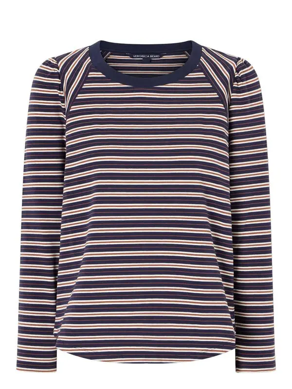 Veronica Beard Mason Baseball Striped Cotton-blend Jersey T-shirt - Multi