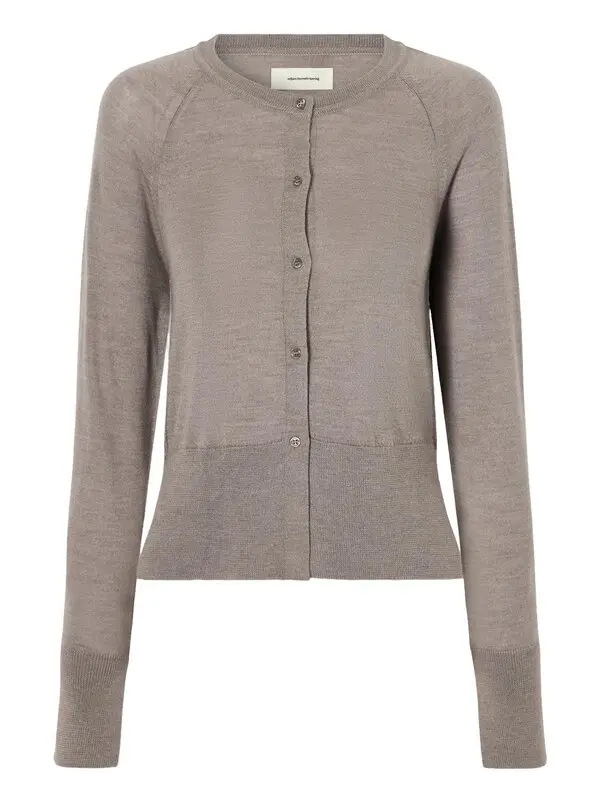 MFPEN Appointment Merino Wool And Silk-blend Cardigan - Brown