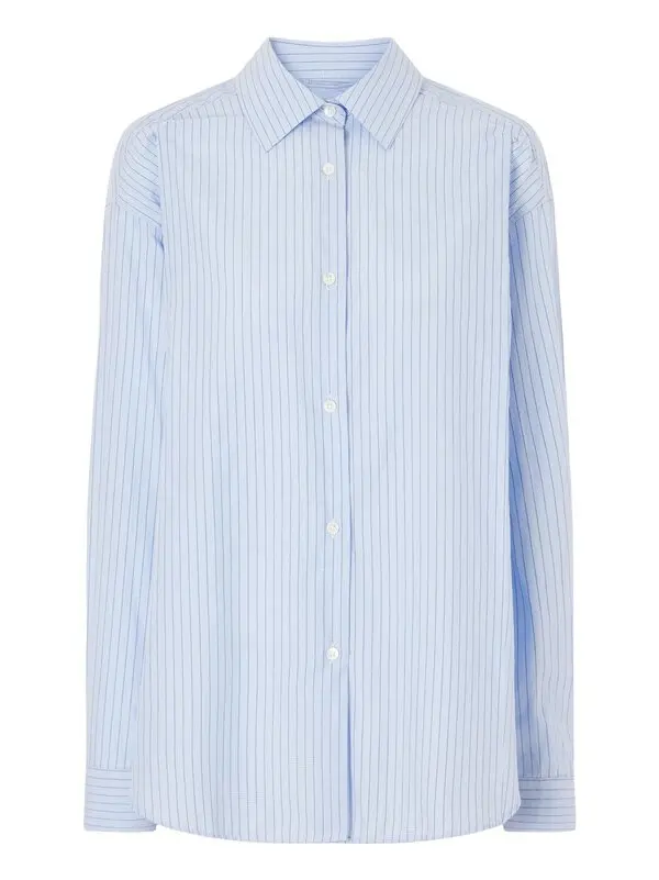 MFPEN Generous Striped Cotton-poplin Shirt - Blue
