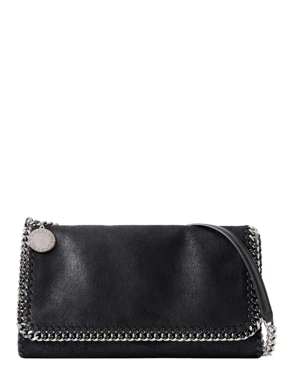 Stella McCartney Flabella Flap Vegetarian Material Shoulder Bag - Black