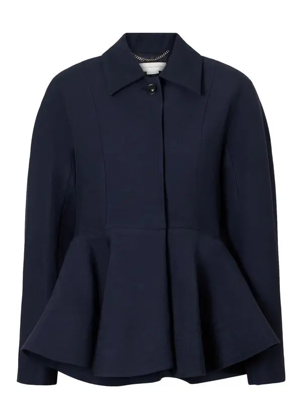 Stella McCartney Crepe Peplum Jacket - Blue