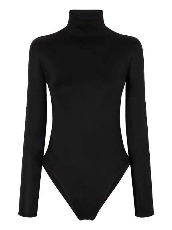 Alaïa Silk-blend Bodysuit - Black