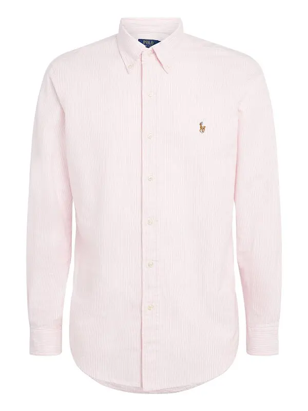 Polo Ralph Lauren Cotton Stripe Oxford Shirt - Pink