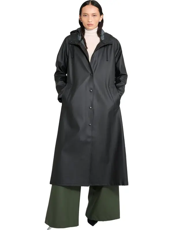 Stutterheim Mosebacke Long Raincoat - Black