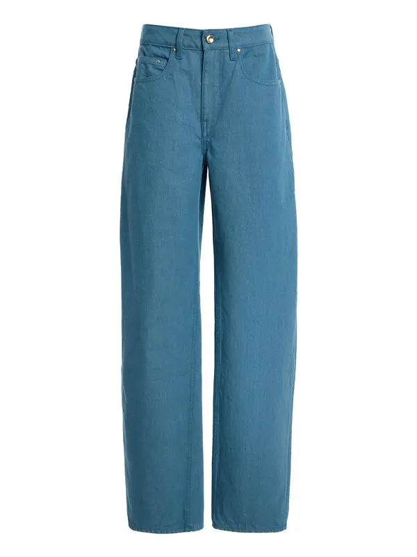 Ossou Rider Rigid Mid-rise Wide-leg Jeans - Medium Wash