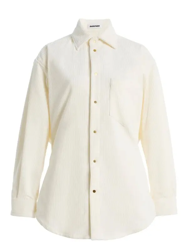 DARKPARK Anne Cotton Corduroy Shirt - White